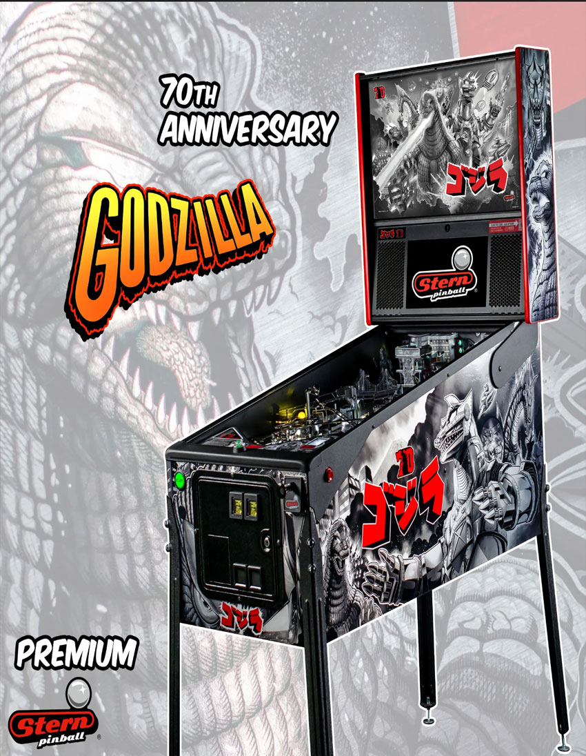 Godzilla 70th Anniversary Premium Pinball - Life Bar Arcade ...
